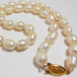 Jewelry | Natural Pearl Off White Color Necklace Beaded | Poshmark